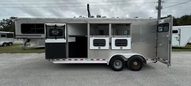 2002 Sundowner Sunlite 3 Horse Slant Load Gooseneck Horse Trailer ...