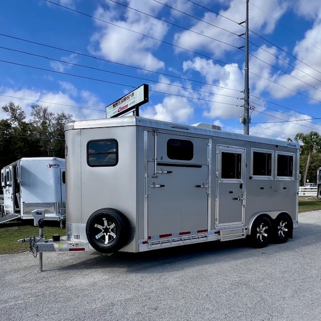 2018 Adams (2+1) 3 Horse Straight Load Bumperpull Horse Trailer SOLD ...